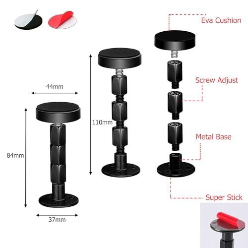 Cokritsm 4Pack Headboard Stoppers For Wall, Black Headboards For Beds ...