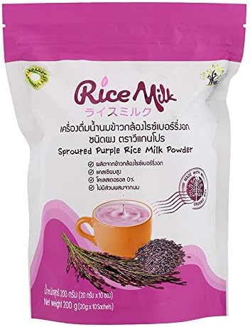 Amazon.com: Veganpro Brand, Sprouted Purple Rice Milk Powder 200g(20g X ...