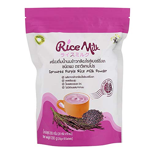 Amazon.com: Veganpro Brand, Sprouted Purple Rice Milk Powder 200g(20g X ...