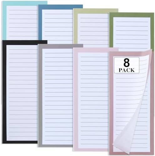 Amazon.com : 8 Large Magnetic Notepads – Big Notepads for Grocery List ...