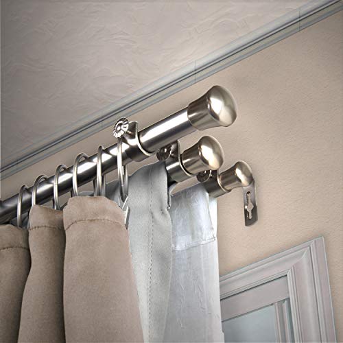 How to Layer Double Triple Curtain Rods [half inch diameter rod]