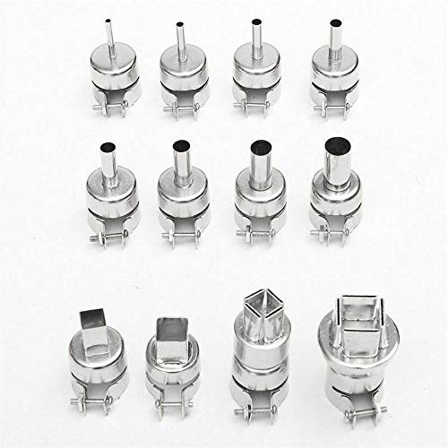 PRAV® 1X(New 12pcs/Set Heat Gun Rework Nozzle for 850 Hot Air Soldering ...