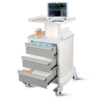 Amazon.com: Mobile Ultrasound Cart-Rolling Utility Cart with 3 Drawer ...