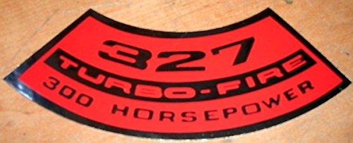 CHEVROLET 327 TURBO-FIRE 300 HORSEPOWER AIR CLEANER TOP LID DECAL ...