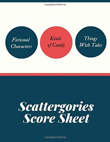 Scattergories Score Sheet Scattergories Score Record Book Scattergories ...