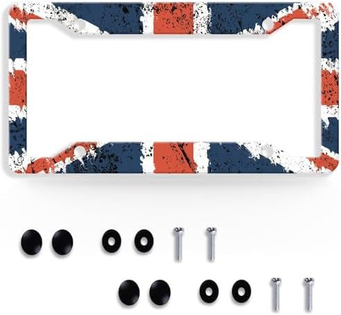 Amazon.com: Car License Plate Holder/Frame : British Union Jack Flag ...