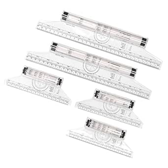 Parallel Rolling Ruler, Transparent Stable Sliding 5pcs Roller Ruler ...