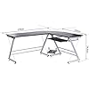 Homcom Corner Computer Desk for the Home Office Sturdy Furniture ...