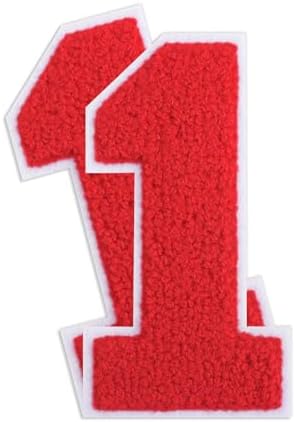 Amazon.com: VGROSIA 2PCS 4-1/2" Red Iron On Number Patches Letterman ...