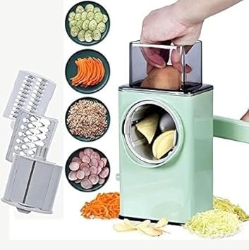 Rukmanivivah Rotary Vegetable Slicer, Round Mandoline Slicer, Grater ...