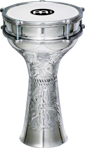 Meinl Percussion HE-114 Hand Hammered Aluminum Darbuka With Synthetic ...