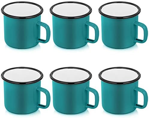 Amazon.com: Yinder 12 Pack Enamel Camping Mugs 12 oz Enamel Coffee Mugs ...