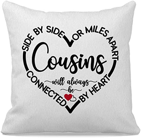 Amazon.com: Grapehiker Side by Side Or Miles Apart Cousins Always Connected by Heart Decorative ...