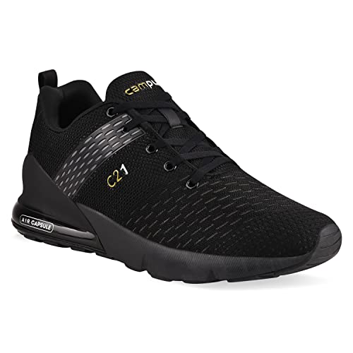 Buy Campus Men's BALENO-II BLK/Golden Running Shoes 11-UK/India at ...