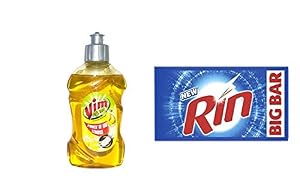 Combo of Rin Soap 250 gram and Vim Liquid 250 Ml : Amazon.in: Health ...