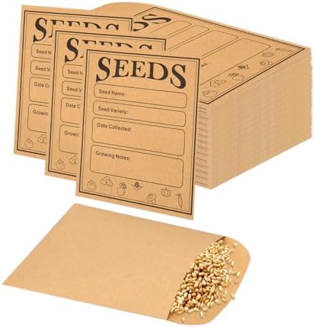 Amazon.com : 150pcs Seed Saving Envelopes, 4.7x3.1 Inch Reusable Seed ...