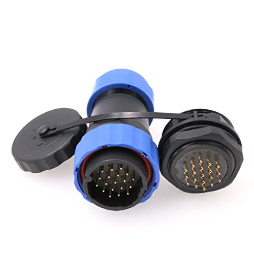 Eonvic SD28 19 Pin Aviation Plug Socket 28mm IP68 Waterproof Connector ...