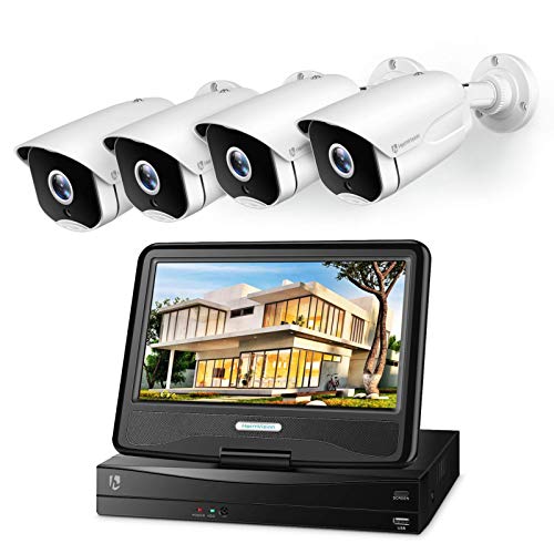 HeimVision 5MP PoE Security Camera System with 10 inch LCD Monitor, 8CH ...