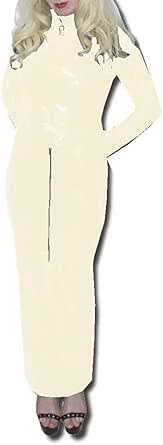 Amazon.com: Lockable Front Back Zipper Hobble Long Dress Bodycon Long ...