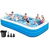 Amazon.com: Inflatable Pool for Adults, 130"x72"x22" Extra Large Blow Up Pool with Pump, Full ...
