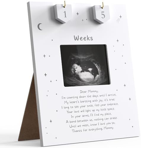 Amazon.com: Baby Sonogram Picture Frame w/ Baby Countdown Weeks ...