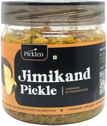 PICKLEO JIMIKAND PICKLE | Suran Ka Achar | Chilli, Ginger, Garlic Mixed ...