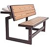 LIFETIME Convertible Bench Table - 140 cm Long : Amazon.co.uk: Garden