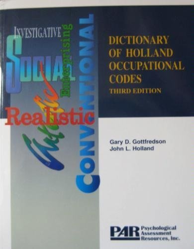 Dictionary of Holland Occupational Codes: Gottfredson, Gary D., Holland ...