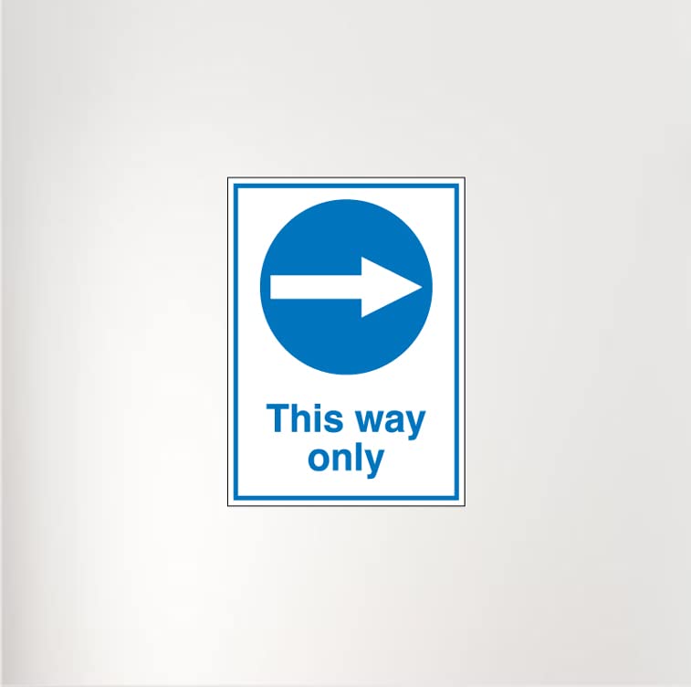 This Way only Right Arrow Signage, Waterproof Sticker : Amazon.in ...
