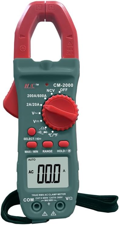 Hazari CM-2000, HTC HAZARI TECH CONNECT Digital Clamp Meter AC/DC 600V ...