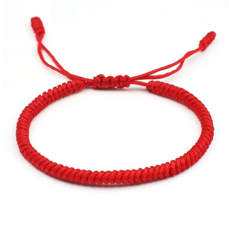 Amazon.com: Handmade Tibetan Monks Red String Lucky Bracelet,Tibetan ...