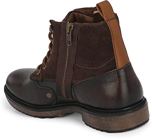 Buy MONDAIN Leather Stylish Long Ankle Chain Buckle Boots Shoes Boots ...