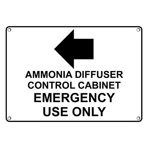 Amazon.com: Weatherproof Plastic Ammonia Diffuser Control Cabinet Sign ...