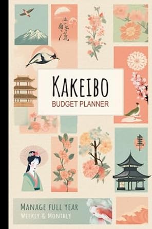 Kakeibo Budget Planner: Simple Japanese Monthly Weekly Bills Tracker For All Year: Printz, Retro ...