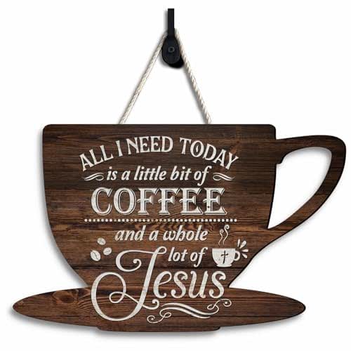 Amazon.com: THUYPT Personalized Coffee Sign, Wooden Sign Coffee Cup ...