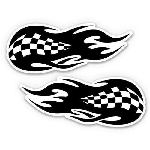 Amazon.com: Race Car Flames - 2" Each Vinyl Stickers - for Car Laptop I ...