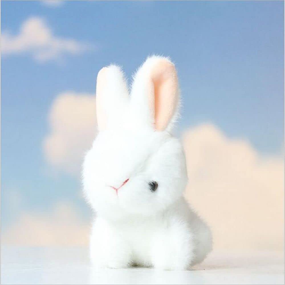 Amazon.com: Htppzjr Mini Rabbit Plush Stuffed Animal Keychain Cute ...