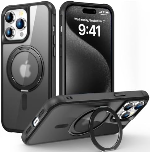 Amazon.com: Meifigno MagicRing Series for iPhone 15 Pro max Case - 360°Rotatable Ring Holder ...