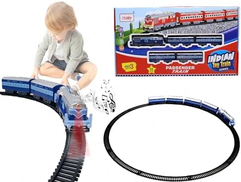 Buy Centy Toys Plastic Indian Passenger Train With Coaches & Railway ...