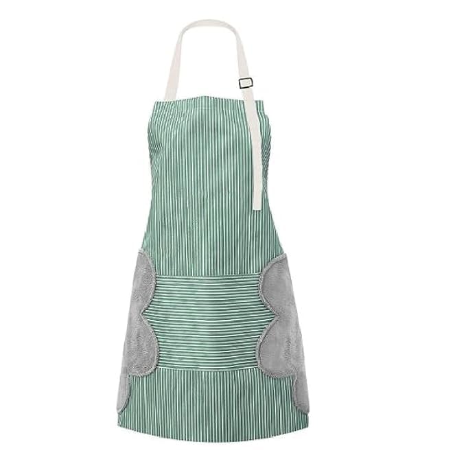 Buy QYSVEN Wiping Hands Apron, Adjustable Bib Waterproof Velvet ...
