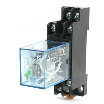 Amazon | uxcell リレー DC24V 電磁リレー ソケット付き DP2T 8ピン グリーンライト付き パワーリレー | 電設用 ...