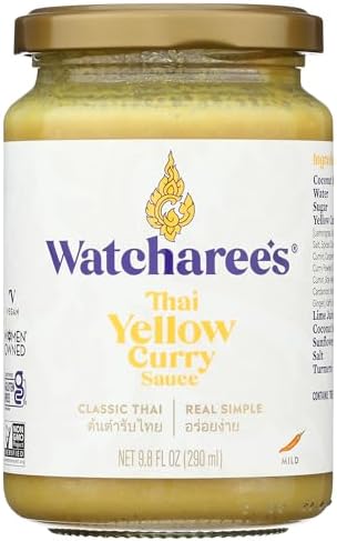 Amazon.com : WATCHAREE'S Thai Yellow Curry Sauce | Vegan | Authentic Traditional Thai Recipe ...