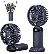 Amazon.com: Portable Handheld Fan, Type-C Rechargeable, 4000mAh Battery ...
