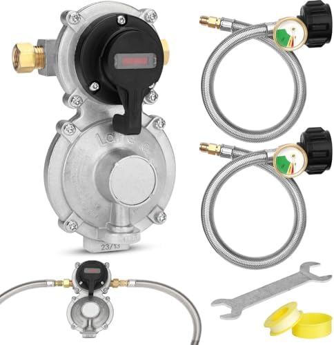 Aekops RV Propane Regulator 2 Tank Auto Changeover Kit for Campers, 18 ...