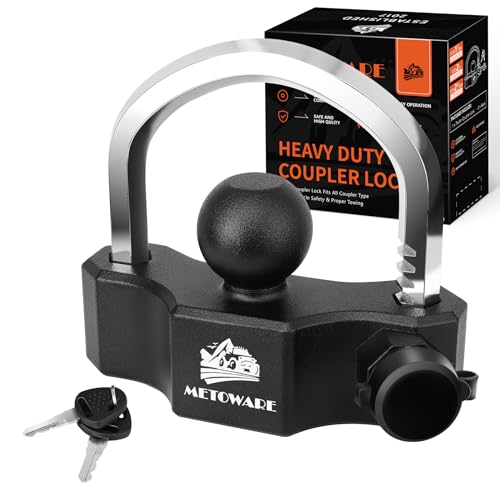 Snapklik.com : METOWARE Universal Trailer Coupler Ball Lock, Adjustable ...
