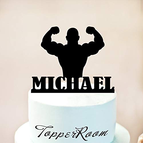 Trainer Cake Topper Bodybuilder Cake Topperweight Lifting Toppers Gym ...