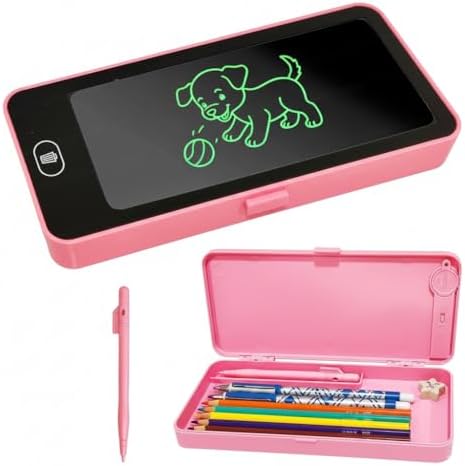 2-in-1 Pencil Box with LCD Writing Tablet for Kids - Digital Drawing ...