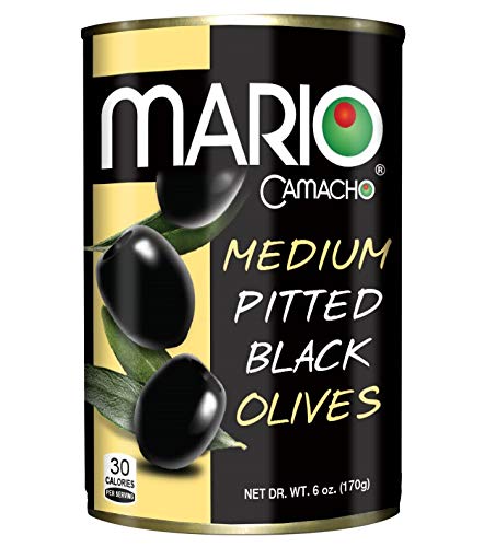 Amazon.com : Mario Camacho Foods Medium Pitted Black Olives, 6 Ounce ...