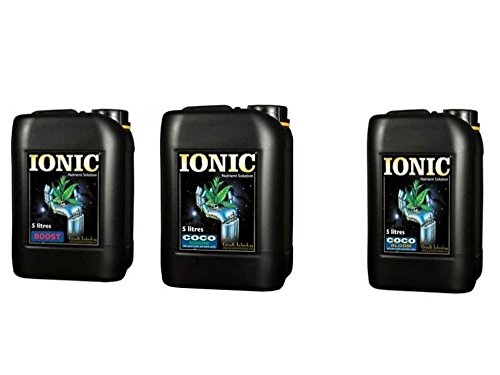 Ionic Coco Bloom 5 Litre & Ionic Coco Grow 5 Litre & Ionic pk Boost 5 ...