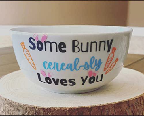 Amazon.com: Some bunny cereal-sly loves you cereal bowl. Kids Easter ...